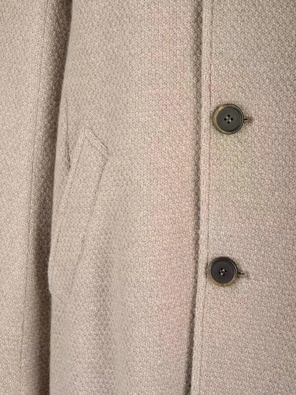 Al Duca D'aosta Single-breasted Faux Fur Collar Coat