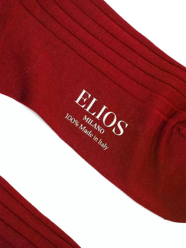 ELIOS Knee High Ribbed Socks With Toro Embroidery