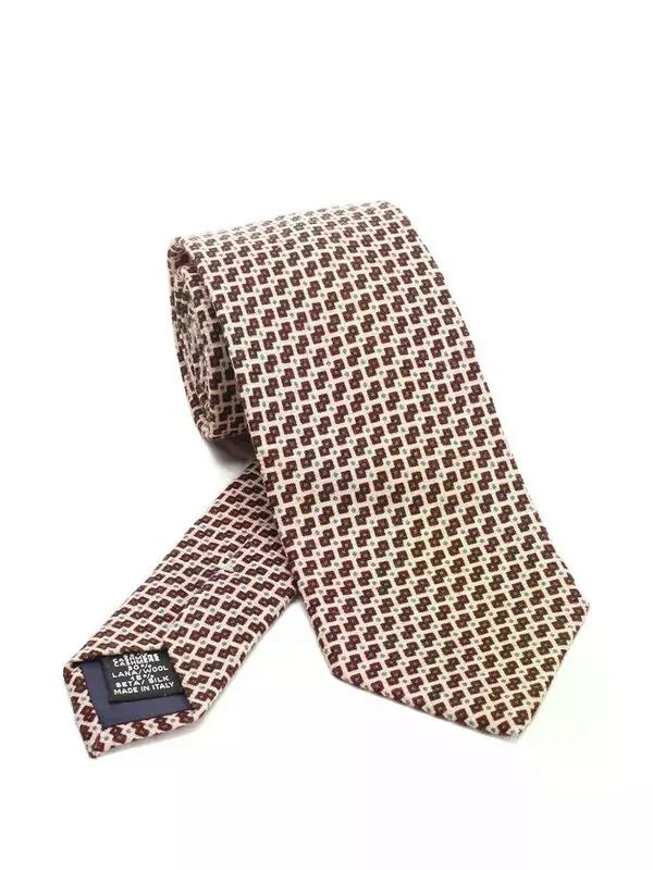 AL DUCA D’AOSTA 1902 Geometric Pattern Neck Tie
