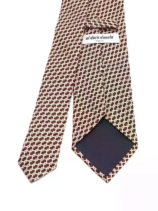 AL DUCA D’AOSTA 1902 Geometric Pattern Neck Tie