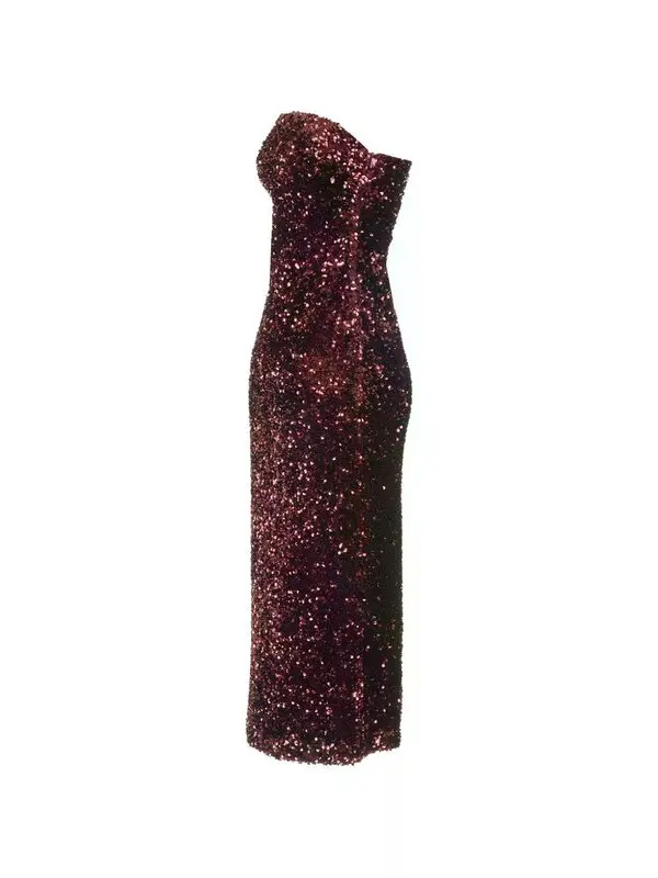 AL DUCA D’AOSTA 1902 Strapless Sequin-embellished Bustier Dress