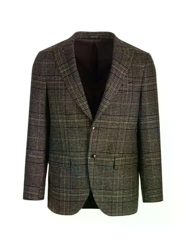 AL DUCA D’AOSTA 1902 Check-pattern Peak-lapel Blazer