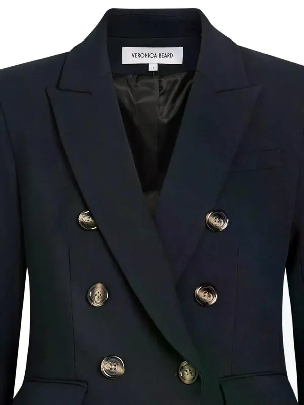 Veronica Beard Miller Dickey Button Double-breasted Blazer - Blue