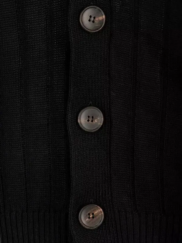 Al Duca D'aosta Ribbed-knit Cotton V-neck Cardigan