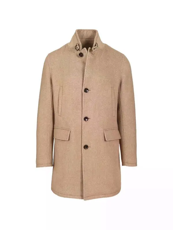 AL DUCA D’AOSTA 1902 Natté Coat With Buckled Collar