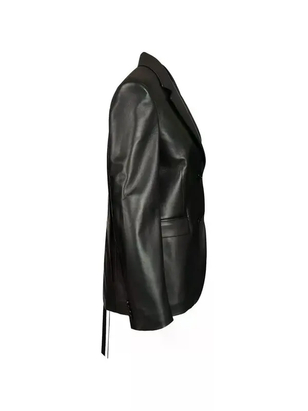 Loewe Lace-up Leather Jacket - Black