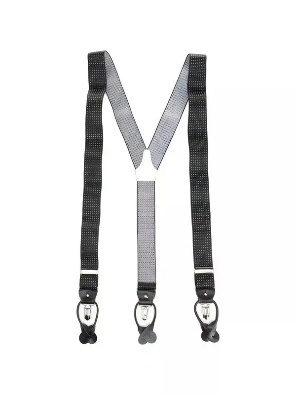 AL DUCA D’AOSTA 1902 Polka-dot Suspenders - Black