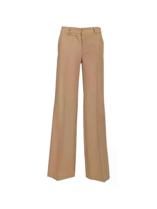 AL DUCA D’AOSTA 1902 Beige Stretch Canvas Straight-leg Trousers