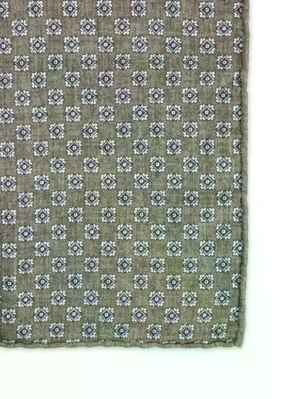 AL DUCA D’AOSTA 1902 Geometric-print Pocket Square