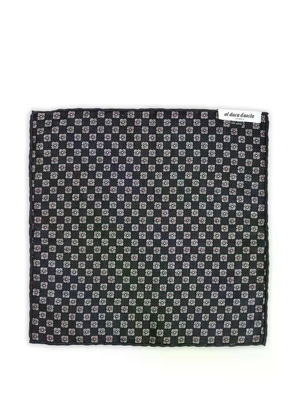 AL DUCA D’AOSTA 1902 Geometric-print Silk Pocket Square