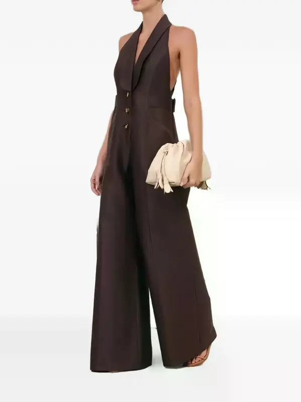 Zimmermann Halterneck Wide-leg Jumpsuit