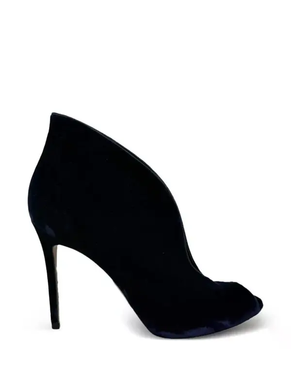GIANVITO ROSSI Peep-toe Stiletto Ankle Boots - Blue