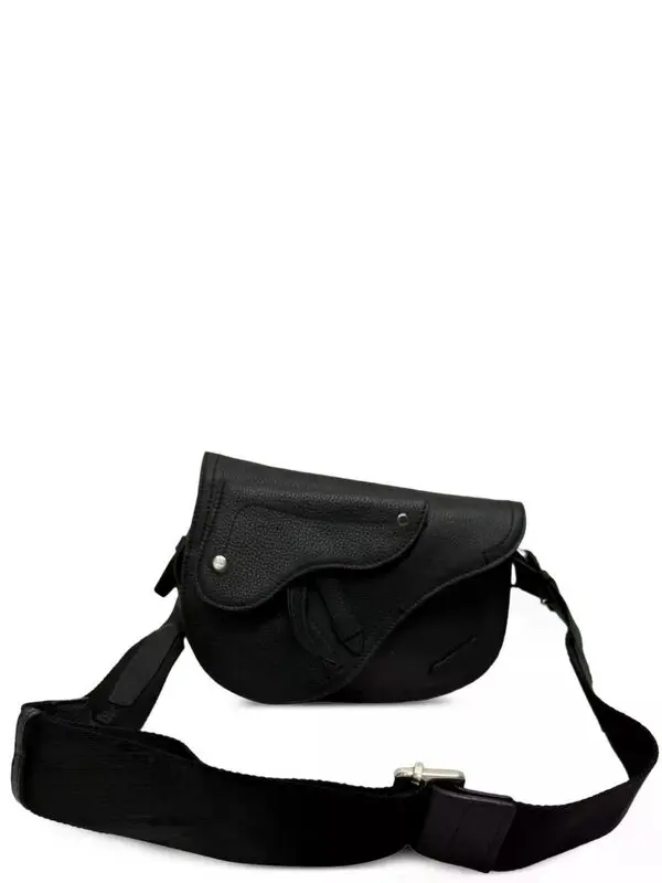 Dior Saddle Grained Leather Messenger Bag - Black