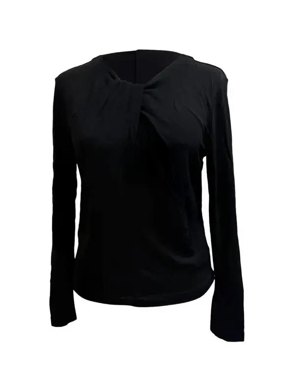 ANINE BING Twisted V-neck Long Sleeve Blouse