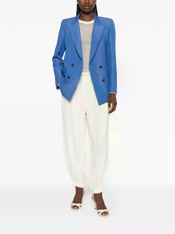 BLAZÉ MILANO Double-breasted Pocket Blazer - Blue