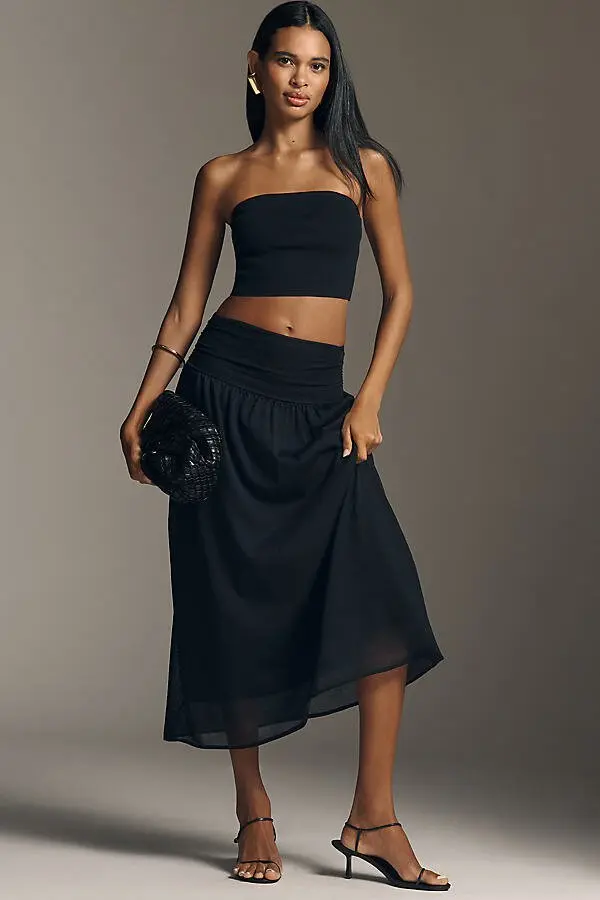 Anthropologie Knit Midi Skirt