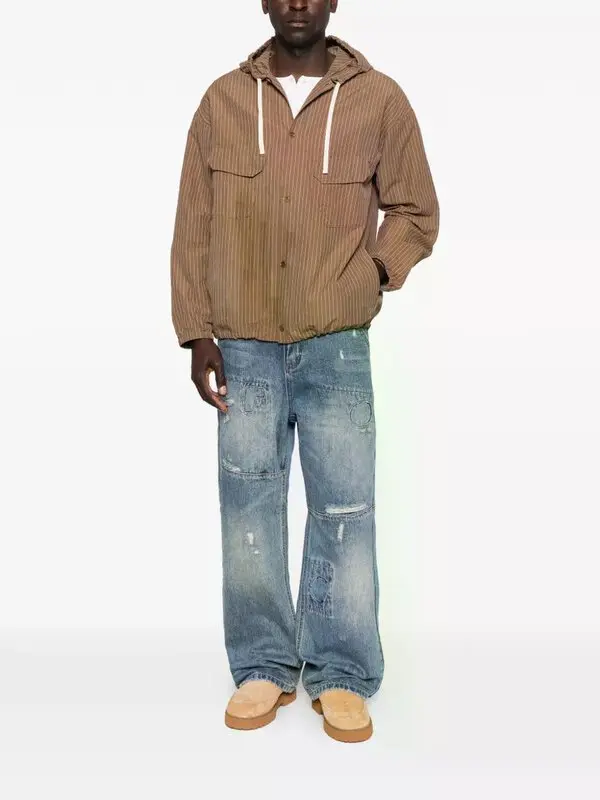 FOUND Distressed Patchwork Jeans