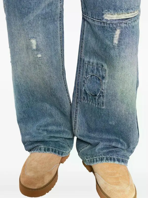 FOUND Distressed Patchwork Jeans