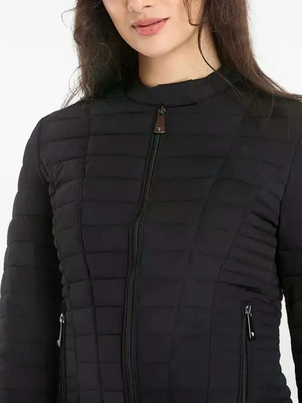 Guess Quilted Zip-up Jacket With Silver-tone Hardware
