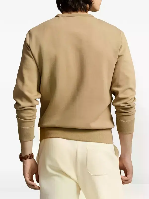 Polo Ralph Lauren Embroidered Logo Crew Neck Sweater - Neutrals