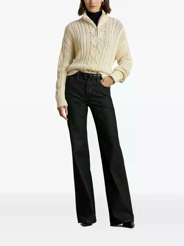 Ralph Lauren Cable-knit Quarter-zip Sweater