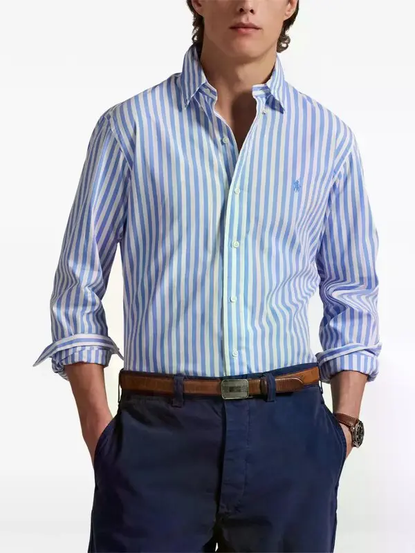 Polo Ralph Lauren Vertical-stripe Logo-embroidered Shirt