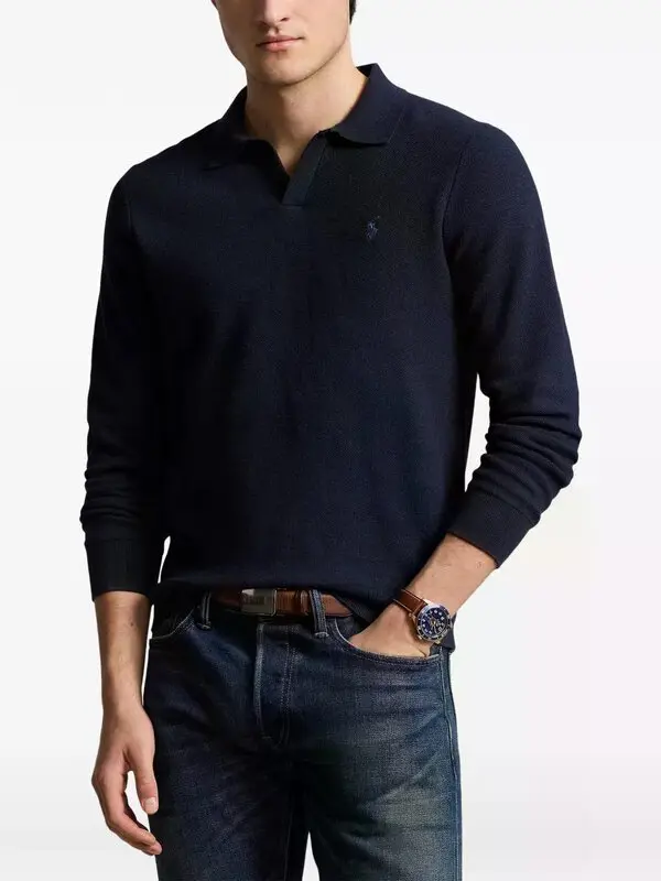 Polo Ralph Lauren Embroidered Logo Polo-collar Sweater