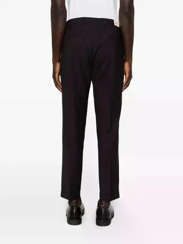 BRIGLIA 1949 Tiberios Pleated Turned-up Trousers - Black