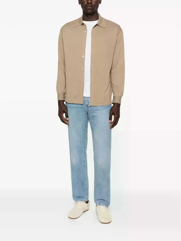 MICHAEL COAL Light Wash Faded Effect Jeans