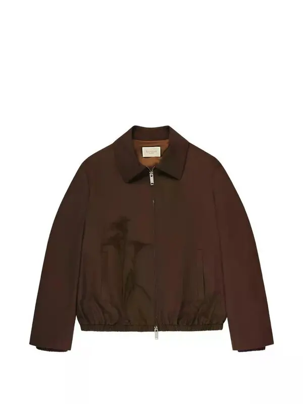 SLOWEAR Floral Embroidered Bomber Jacket
