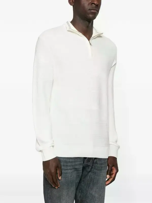 Gant Ribbed Knit Quarter-zip Sweater