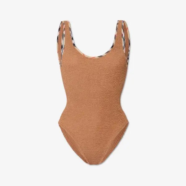 Burberry X Hunza G Faye Swimsuit - Metallic Cocoa