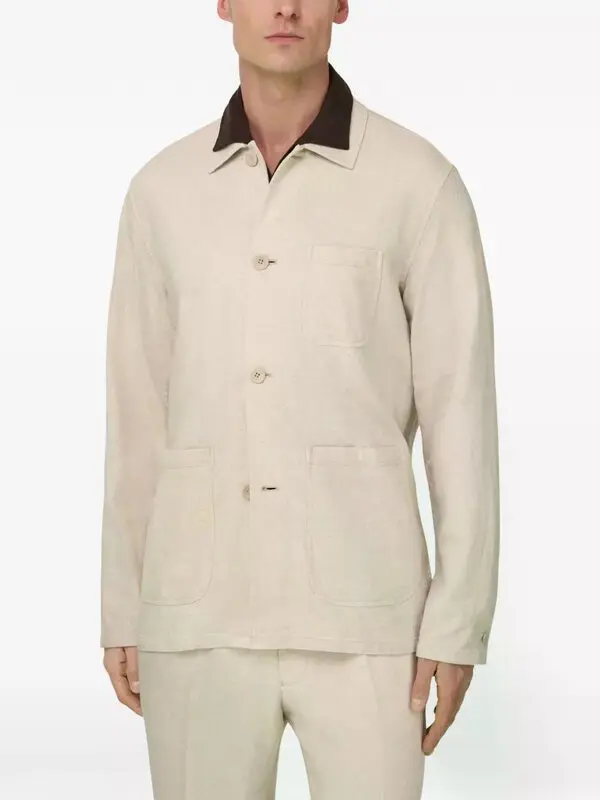 Boggi Milano Patch-pocket Overshirt - Neutrals