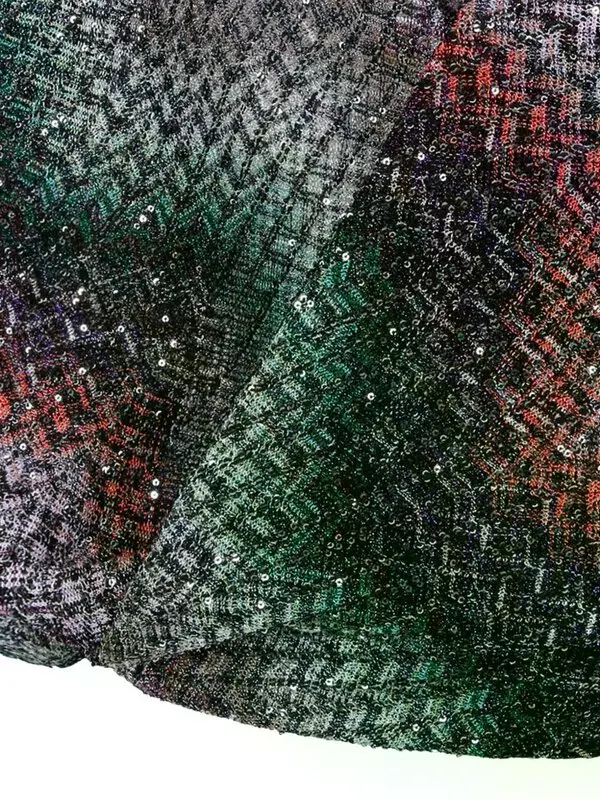 Missoni Sequin Embellished Zigzag V-neck Sleeveless Top