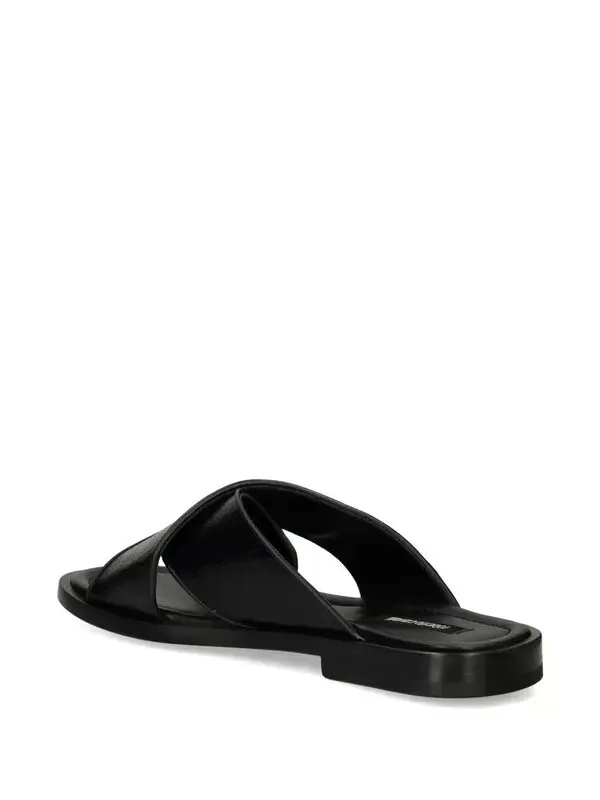 Roberto Cavalli Snakeskin Sandals With Silver-tone Logo