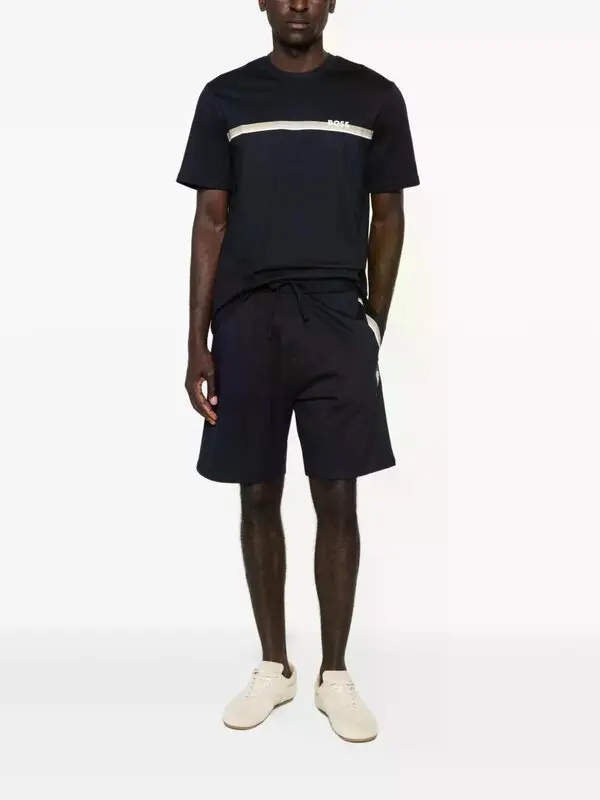 BOSS Logo Print Drawstring Shorts