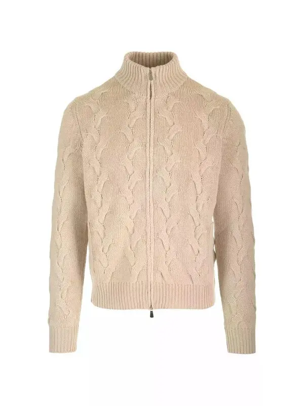 AL DUCA D’AOSTA 1902 Cable-knit Zip-up Cardigan