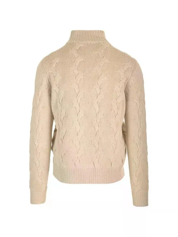 AL DUCA D’AOSTA 1902 Cable-knit Zip-up Cardigan