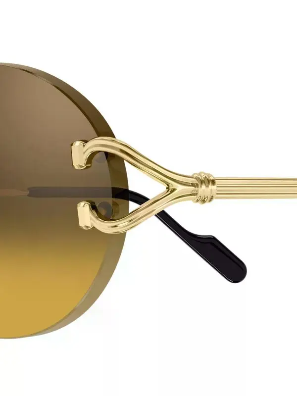 Cartier Rimless Oval-frame Sunglasses
