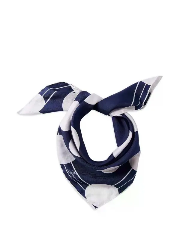 Jacquemus Le Foulard Coeur Polka-dot Scarf - Blue