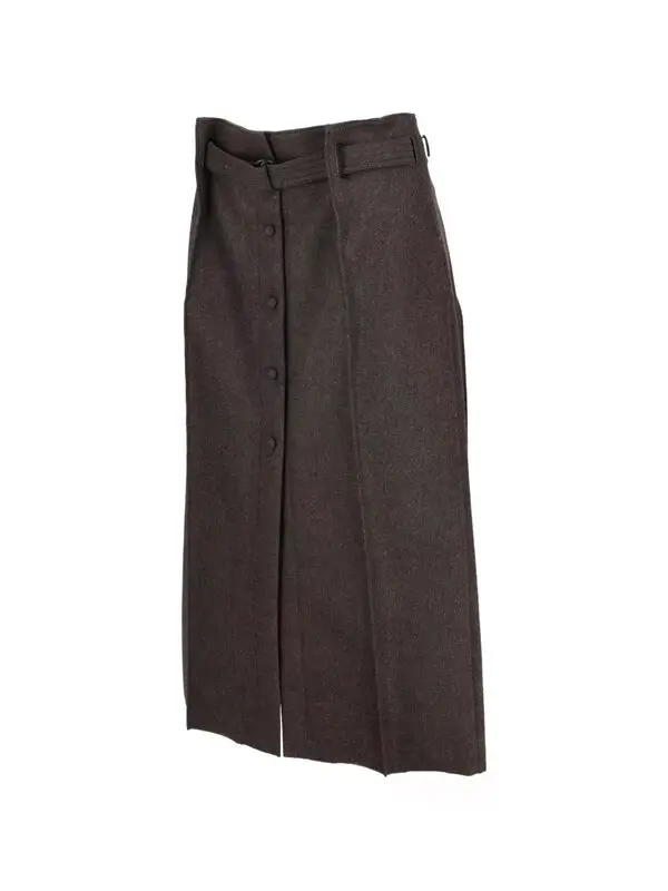 Fendi Belted Midi Skirt With Embroidered Logo Detail