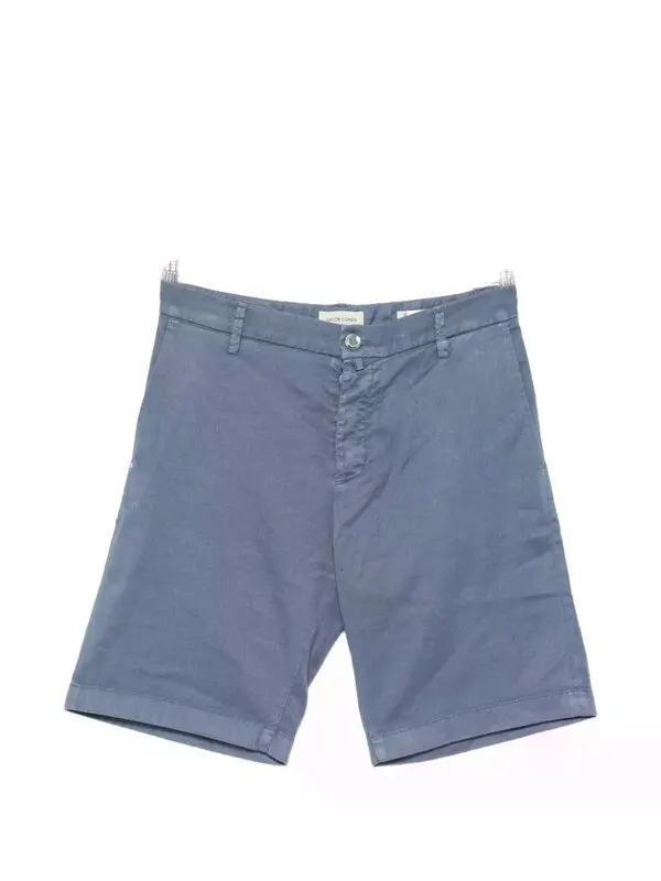 Jacob Cohen Twill Texture Logo Patch Shorts - Blue