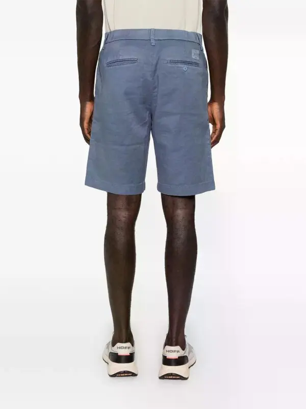 Jacob Cohen Twill Texture Logo Patch Shorts - Blue