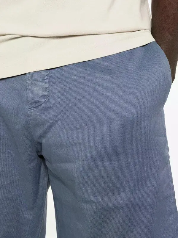 Jacob Cohen Twill Texture Logo Patch Shorts - Blue