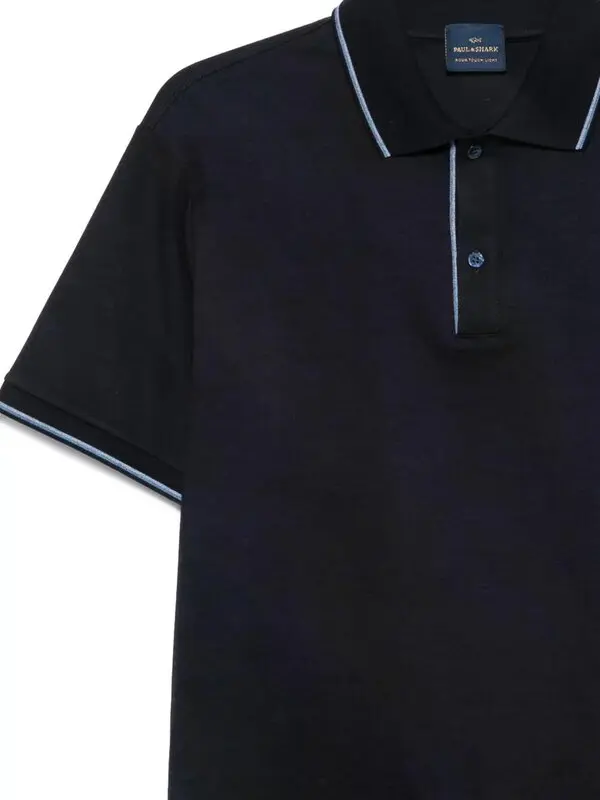 Paul & Shark Tipping-detail Polo Shirt - Blue