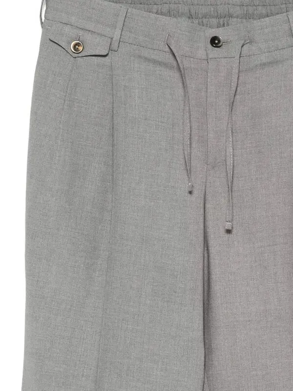 PT TORINO Pleated Drawstring Waist Trousers