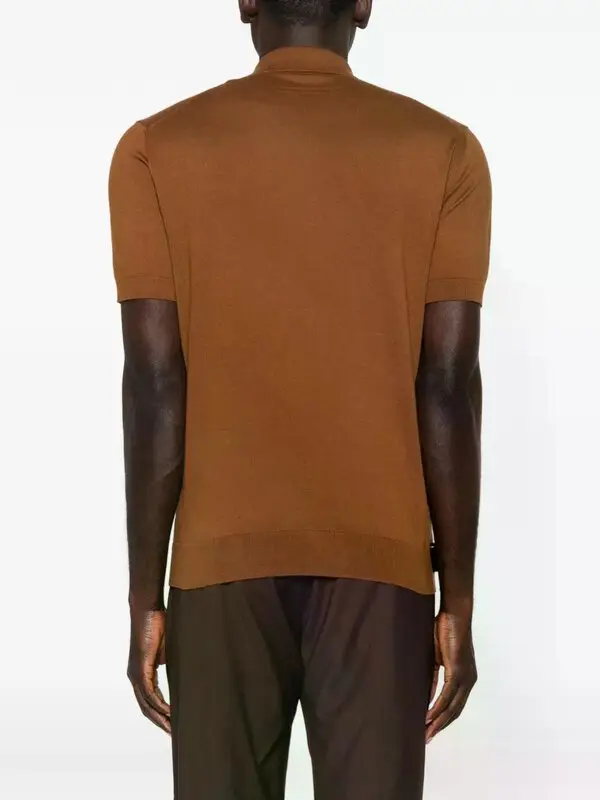 Zegna Short-sleeve Polo Sweater - Red