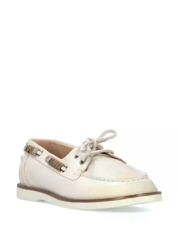 Pinko Bead-embellished Leather Loafers