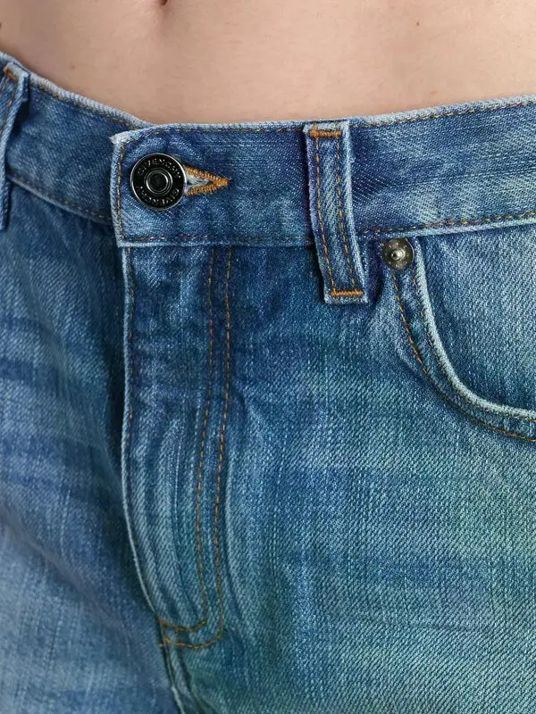 Givenchy Frayed Hem Denim Shorts