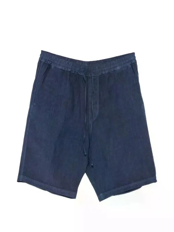120% Lino Drawstring Waist Shorts